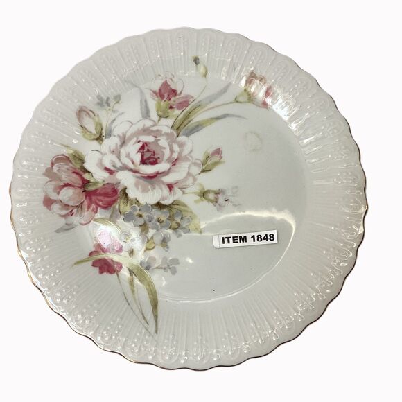Accents | 1848 Vintage Embossed Victorian Rose Floral Decorative Plate ...